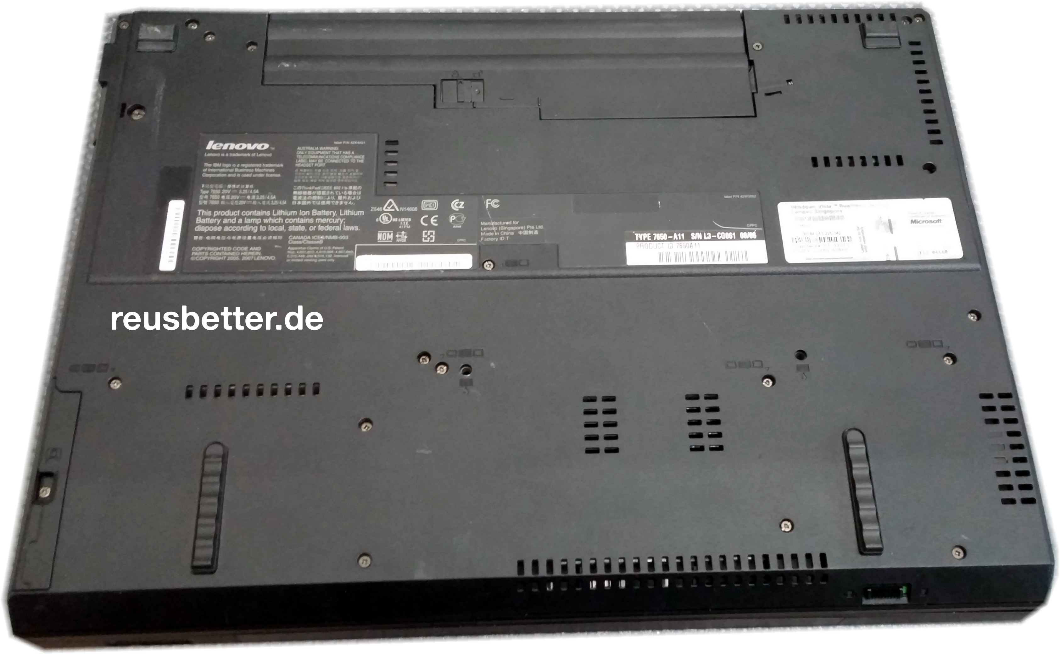 Lenovo IBM Notebook ThinkPad R61i